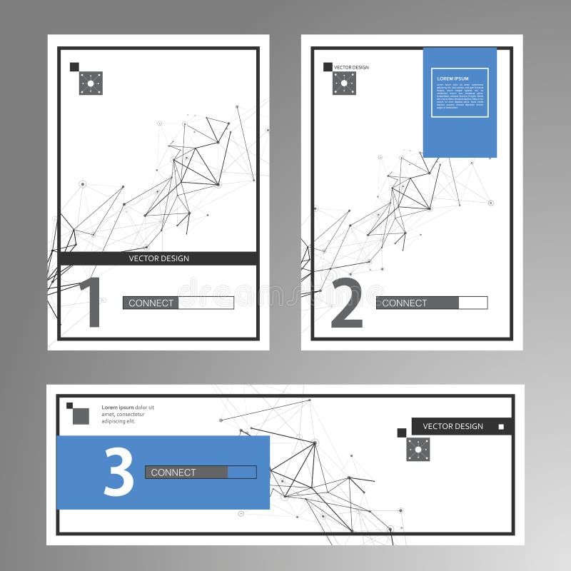 Vector Layout of A4 Format Cover Design Templates. Connection Medicine ...