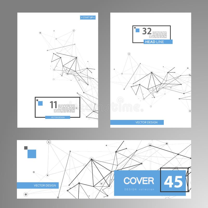 Vector Layout of A4 Format Cover Design Templates. Technology, Science ...