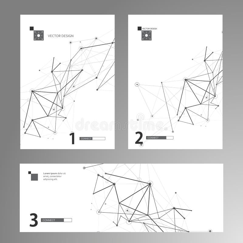 Vector Layout of A4 Format Cover Design Templates. Technology, Science ...