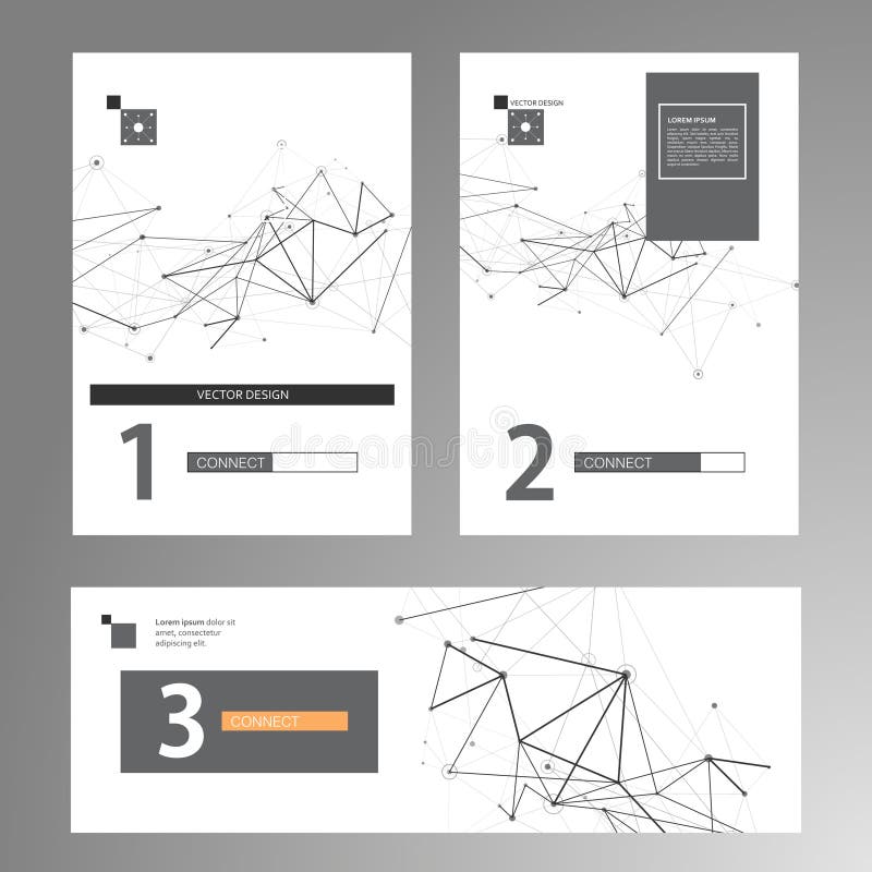 Vector Layout of A4 Format Cover Design Templates. Technology, Science ...