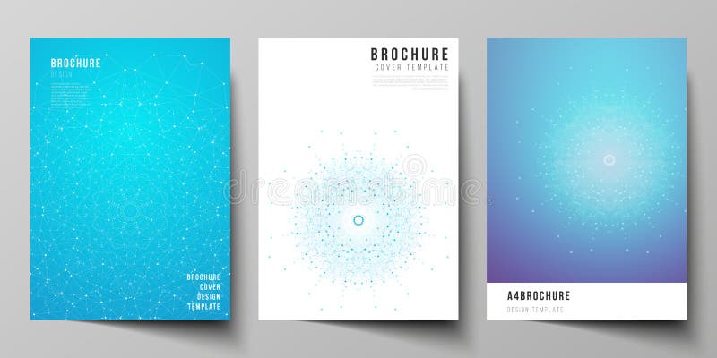 Vector Layout of A4 Format Modern Cover Mockup Design Templates for ...