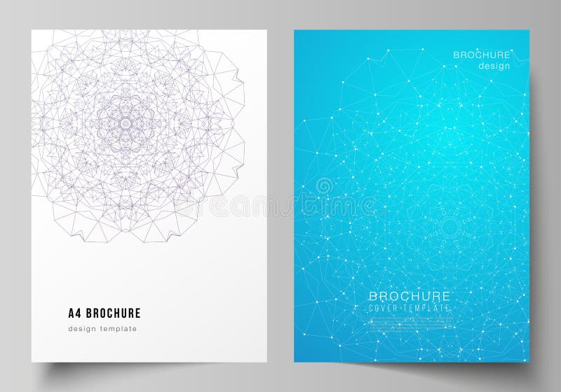 Vector Layout of A4 Format Modern Cover Mockup Design Templates for ...