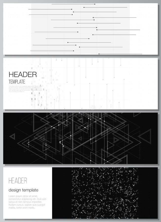Vector Layout of Headers, Banner Design Templates for Website Footer ...