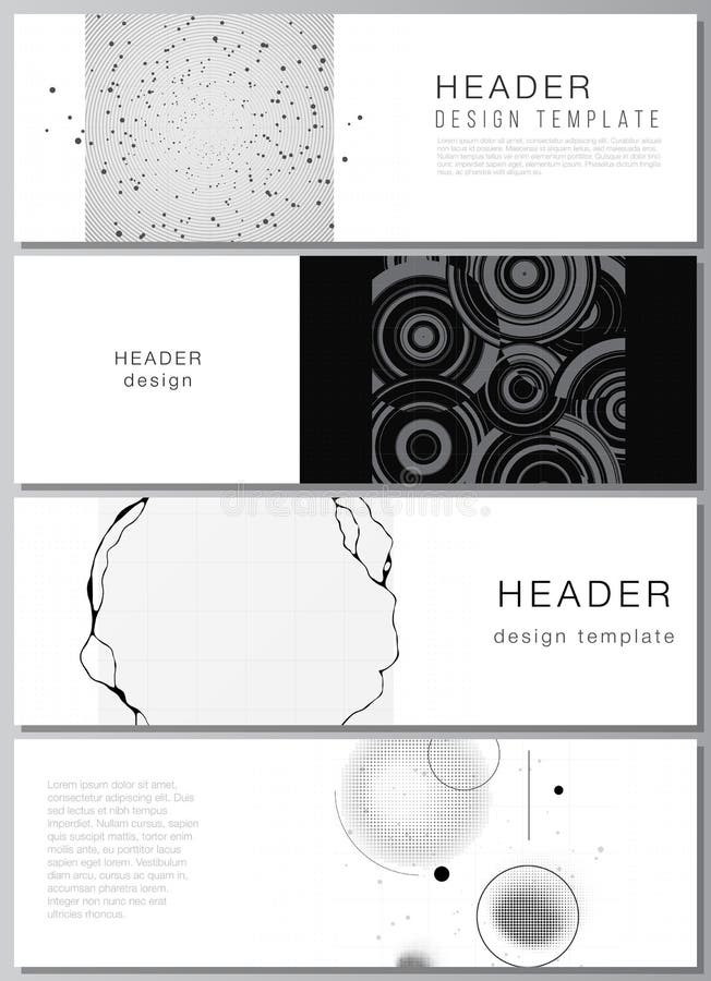 Vector Layout of Headers, Banner Design Templates for Website Footer ...