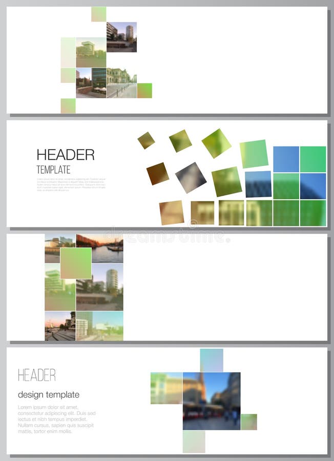 Vector Layout of Headers, Banner Design Templates for Website Footer ...