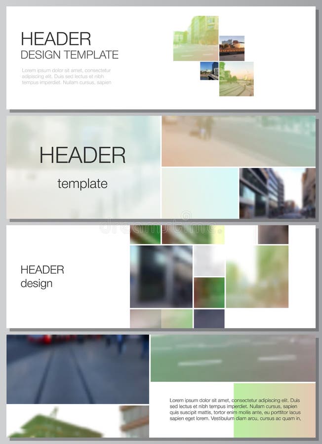 Vector Layout of Headers, Banner Design Templates for Website Footer ...