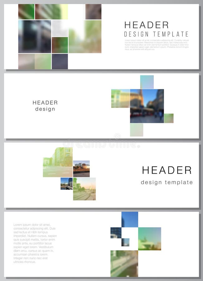 Vector Layout of Headers, Banner Design Templates for Website Footer ...