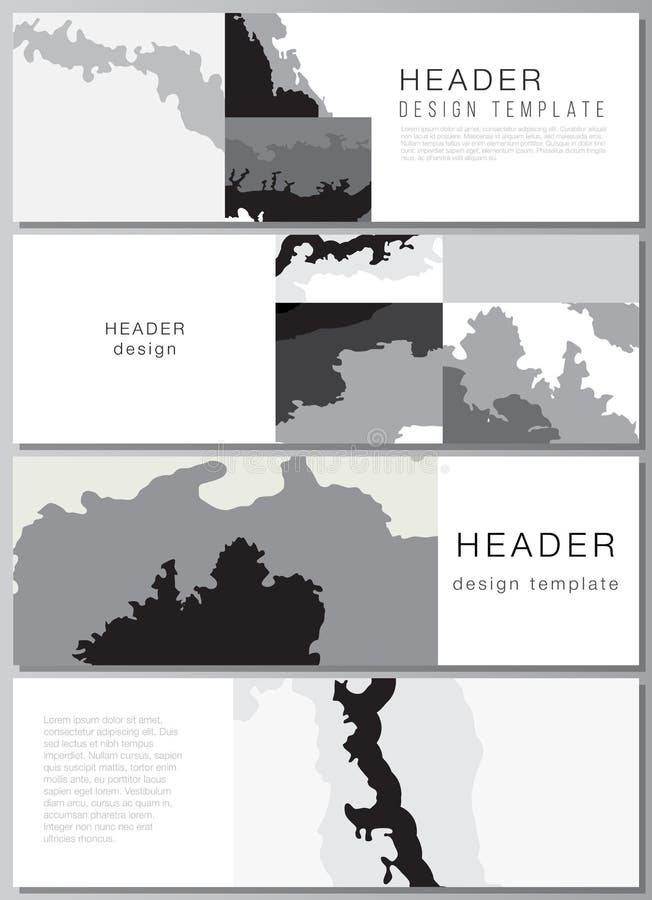 Vector Layout of Headers, Banner Design Templates for Website Footer ...