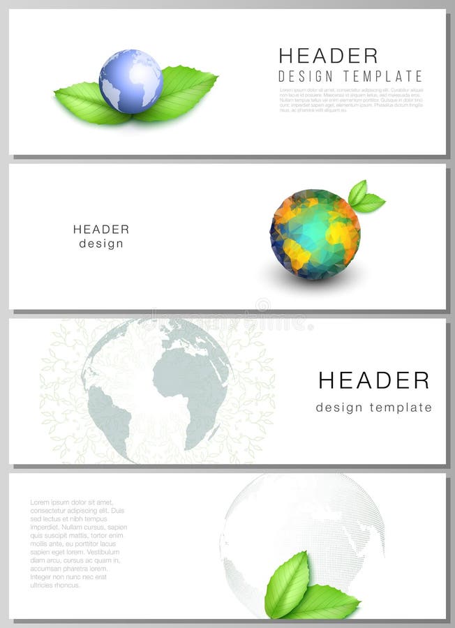 Vector Layout of Headers, Banner Design Templates for Website Footer ...