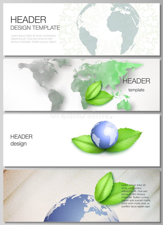 Vector Layout of Headers, Banner Design Templates for Website Footer ...