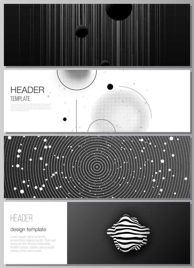 Vector Layout of Headers, Banner Design Templates for Website Footer ...