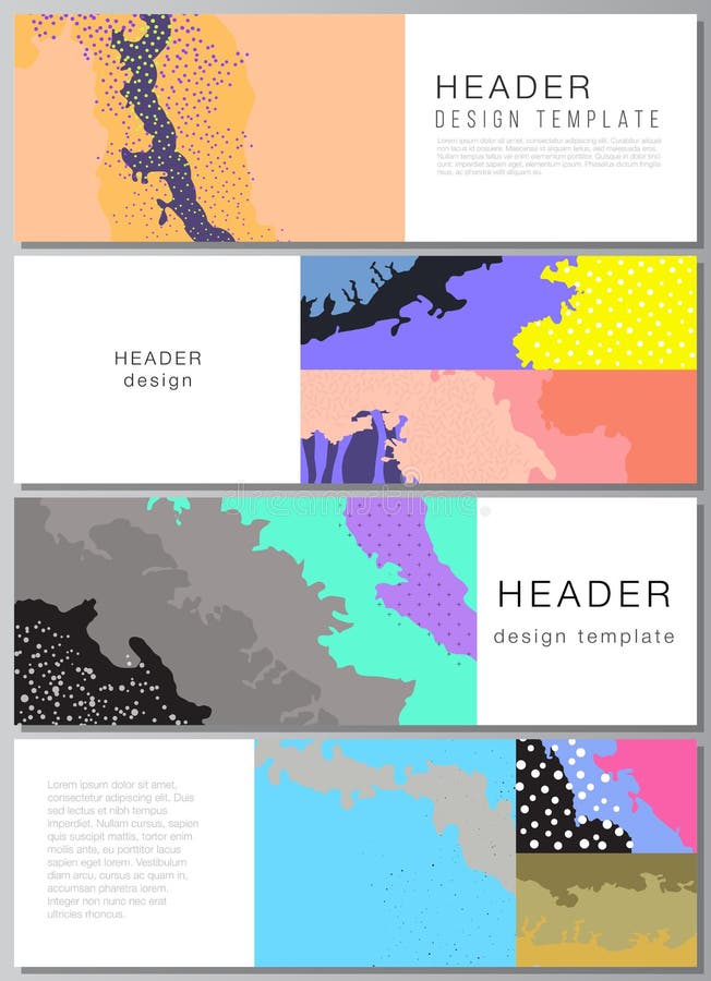 Vector Layout of Headers, Banner Design Templates for Website Footer ...