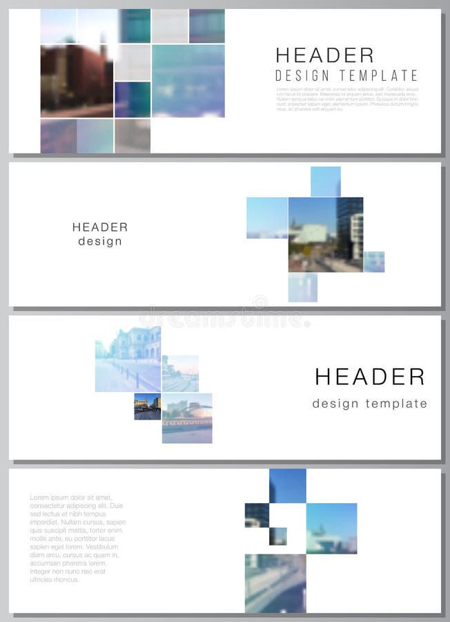 Vector Layout of Headers, Banner Templates for Website Footer Design ...
