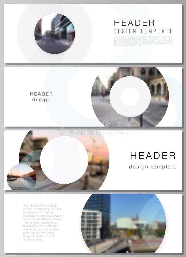Vector Layout of Headers, Banner Templates for Website Footer Design ...
