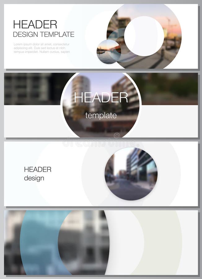 Vector Layout of Headers, Banner Templates for Website Footer Design ...