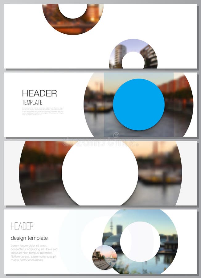 Vector Layout of Headers, Banner Templates for Website Footer Design ...