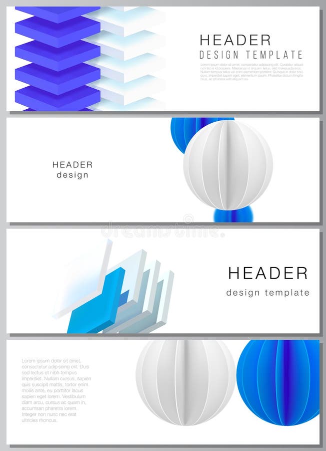 Vector Layout of Headers, Banner Templates for Website Footer Design ...