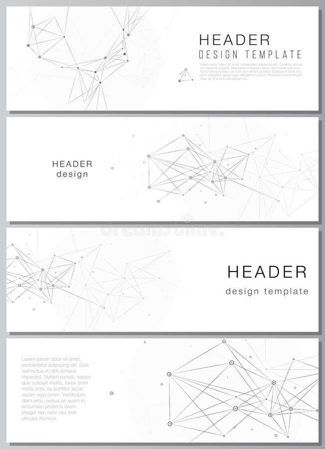 Vector Layout of Headers, Banner Templates for Website Footer Design ...
