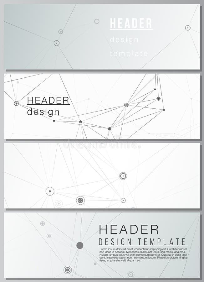 Vector Layout of Headers, Banner Templates for Website Footer Design ...