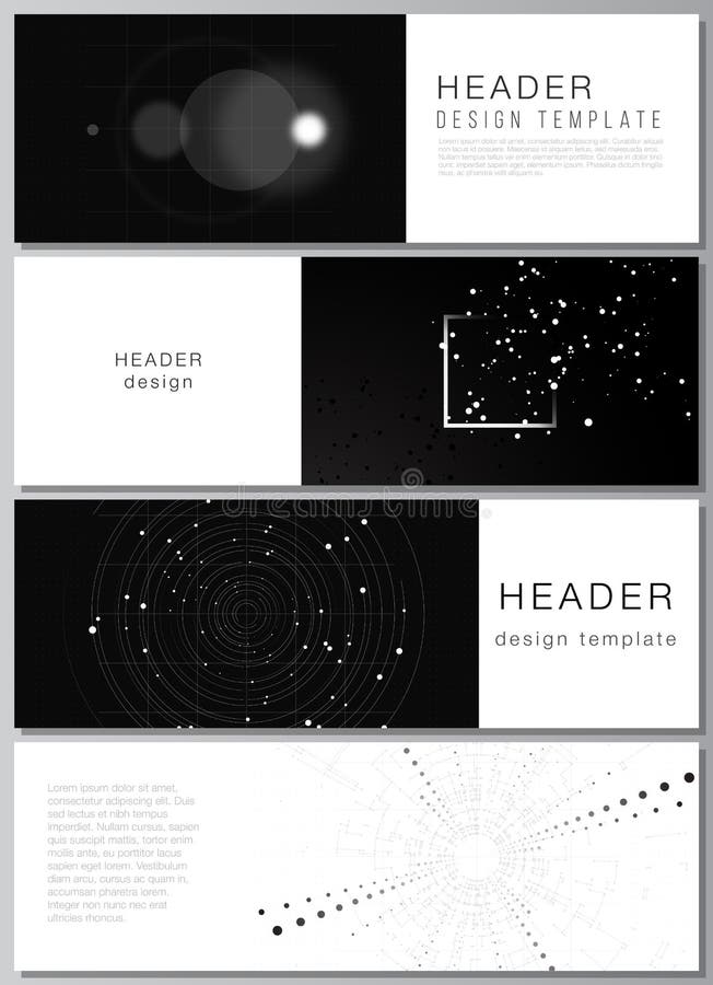 Vector Layout of Headers, Banner Templates for Website Footer Design ...