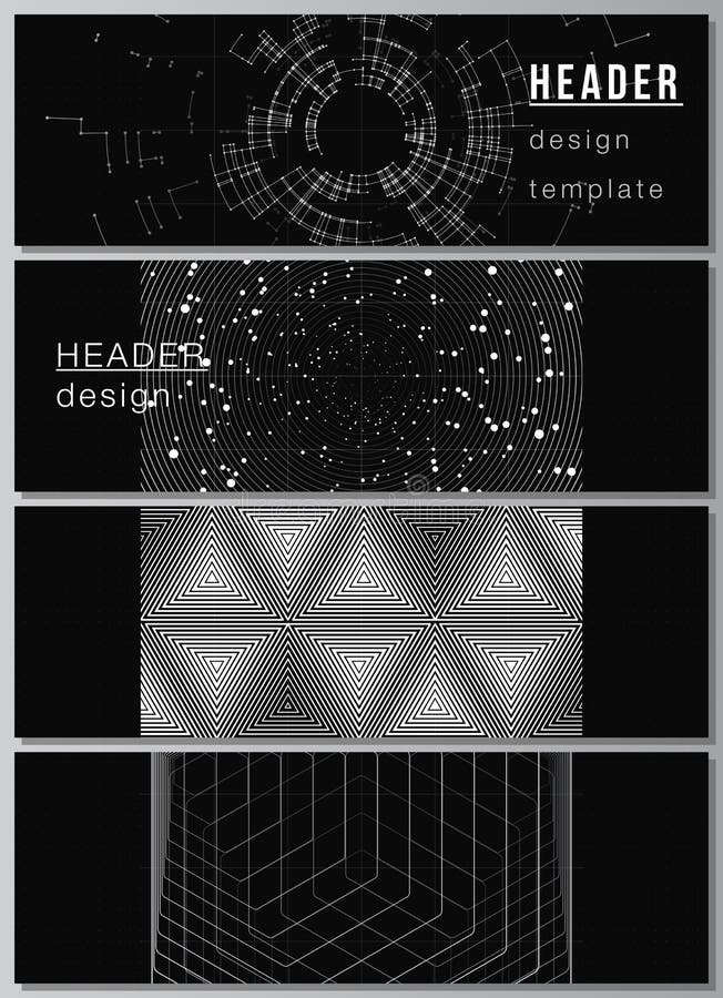 Vector Layout of Headers, Banner Templates for Website Footer Design ...