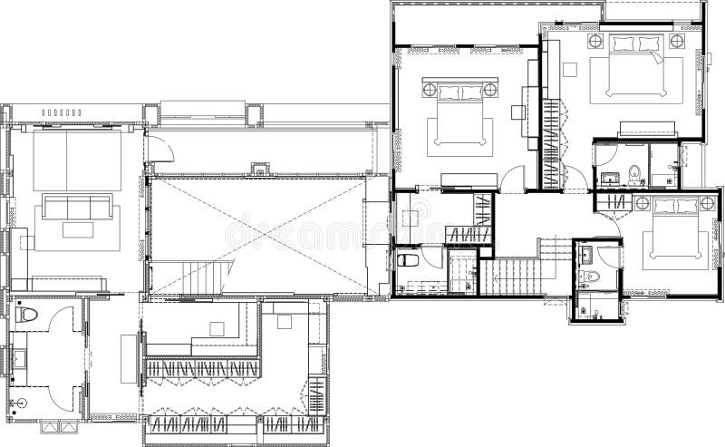 Master Bedroom Layout with Entry Hall, Walk-in Closet, Bathroom Empty ...