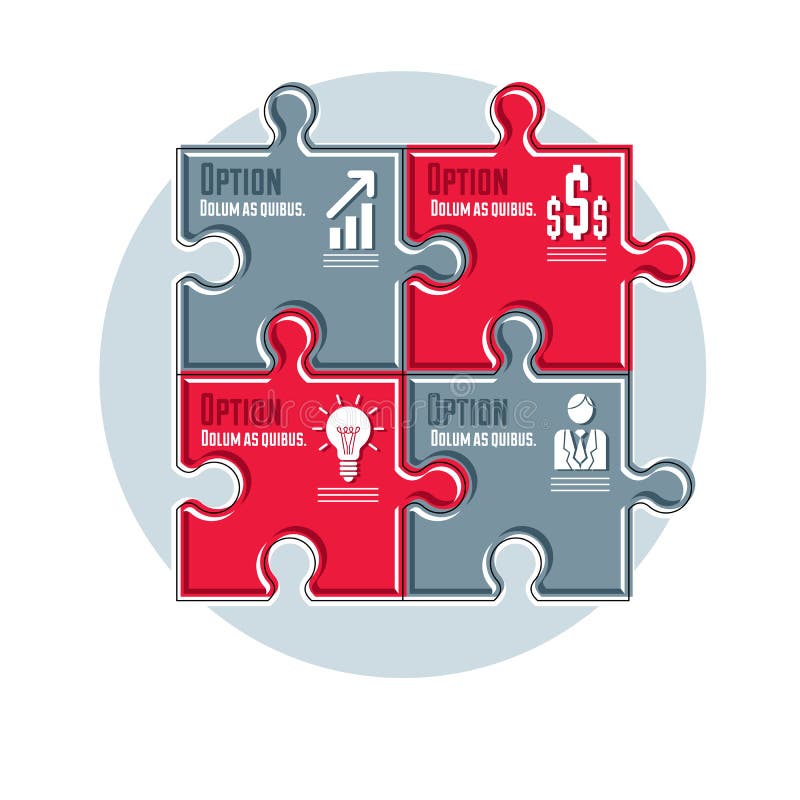 Vector Layout of Puzzle Elements Infographic Composition, Layout Stock ...