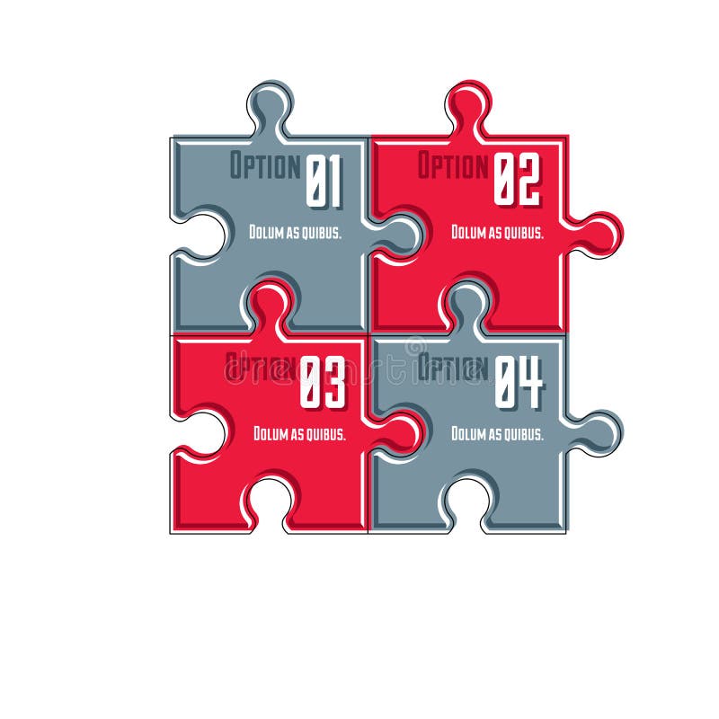 Vector Layout of Puzzle Elements Infographic Composition, Layout Stock ...