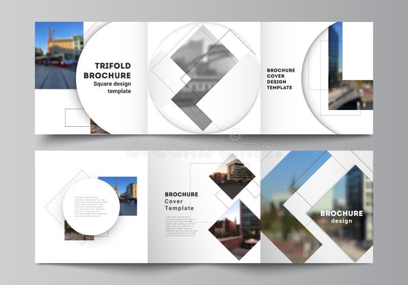 Vector Layout of Square Format Covers Design Templates with Geometric ...