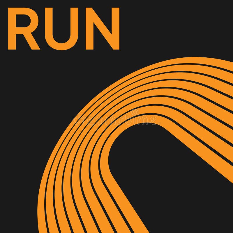 Vector Layout Template Design for Run. Poster Design with Abstract ...