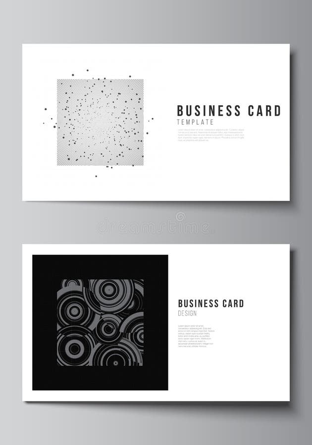 Vector Layout of Two Creative Business Cards Design Templates ...