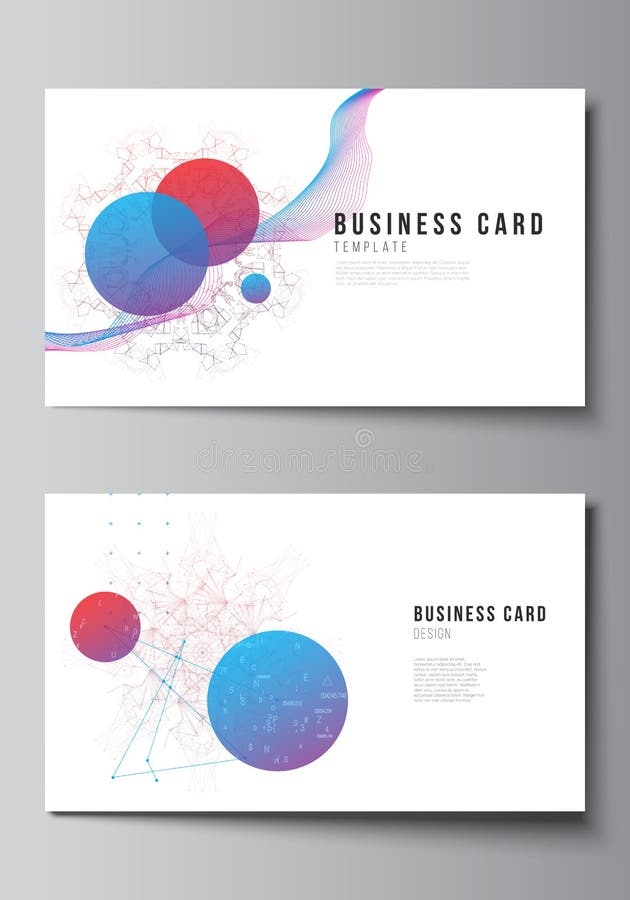 Vector Layout of Two Creative Business Cards Design Templates ...