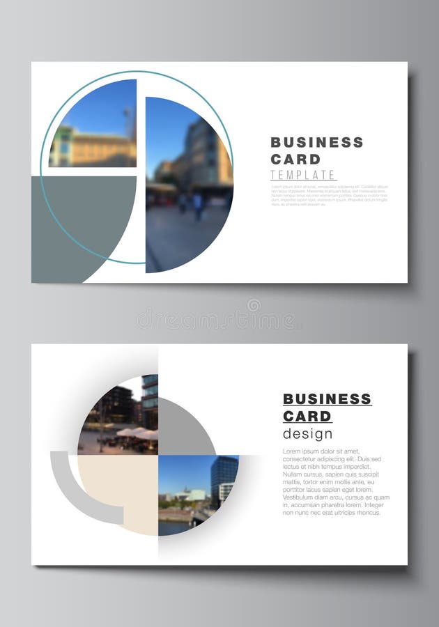 Vector Layout of Two Creative Business Cards Design Templates ...
