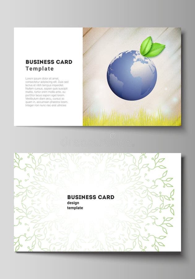 Vector Layout of Two Creative Business Cards Design Templates ...