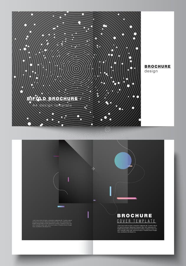 Vector Layout of Two A4 Format Cover Mockups Design Templates for ...