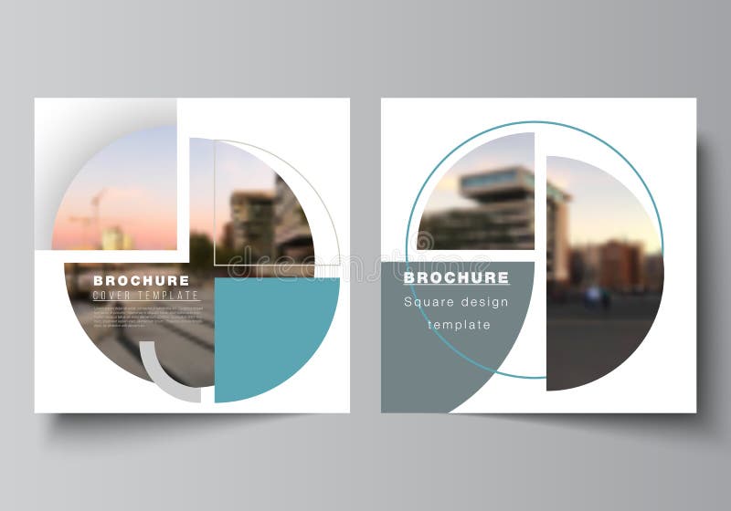 Vector Layout of Two Square Covers Design Template for Brochure, Flyer ...