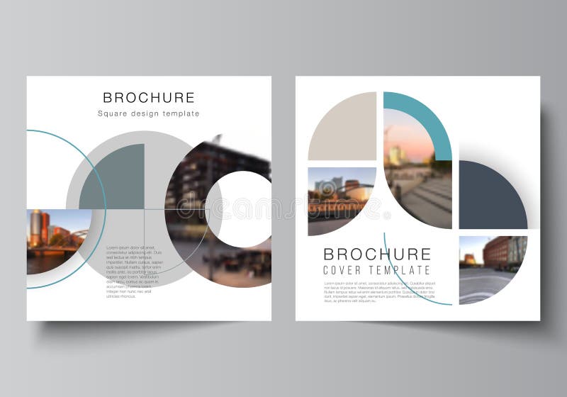 Vector Layout of Two Square Covers Design Template for Brochure, Flyer ...