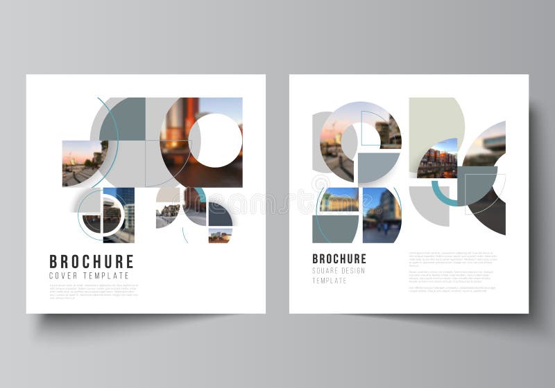 Vector Layout of Two Square Covers Design Template for Brochure, Flyer ...