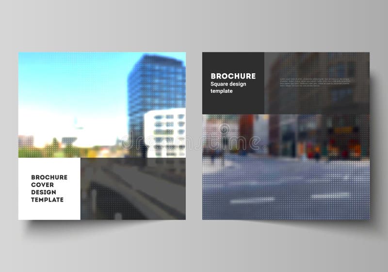 Vector Layout of Two Square Covers Design Templates for Brochure, Flyer ...
