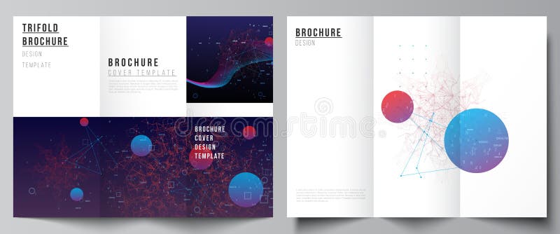 Vector Layouts of Covers Templates for Trifold Brochure, Flyer Layout ...