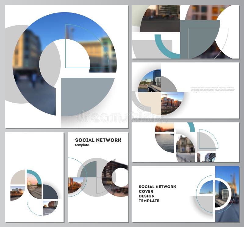 Vector Layouts of Modern Social Network Mockups for Cover Design ...