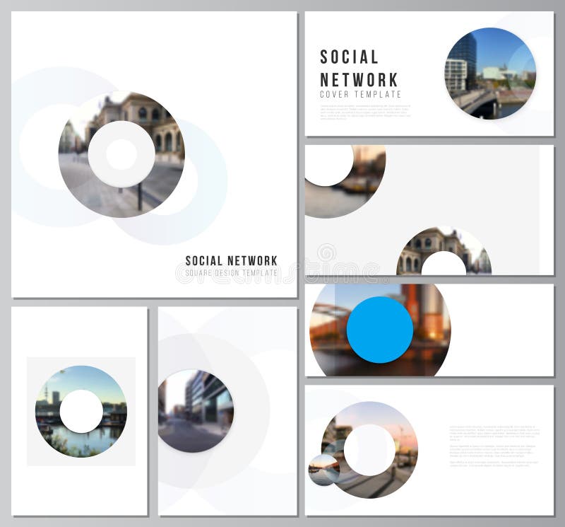 Vector Layouts of Modern Social Network Mockups for Cover Design ...