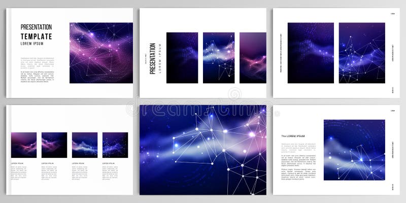 Vector Layouts of Presentation Templates for Brochure, Cover Design ...