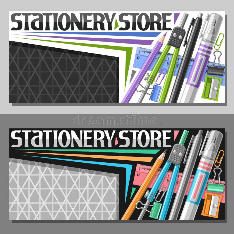 Vector Layouts for Stationery Store Stock Vector - Illustration of ...