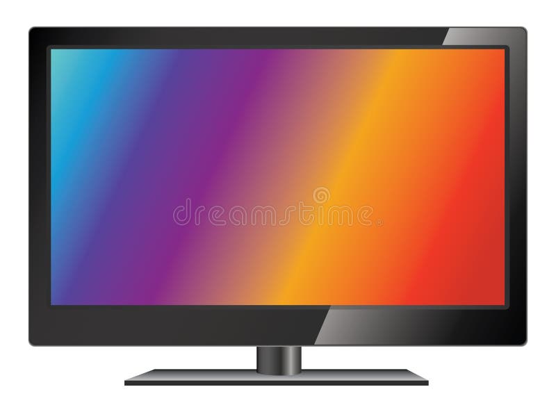 Vector lcd tv stock vector. Illustration of media, control - 10328624