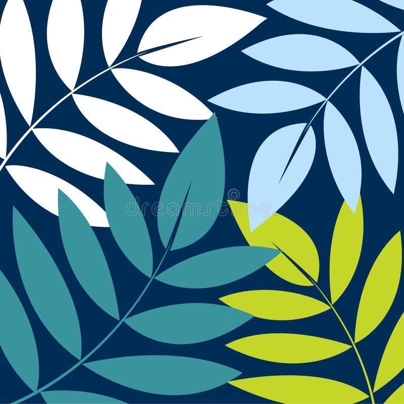 Blue leaves background stock vector. Illustration of soft - 6080869