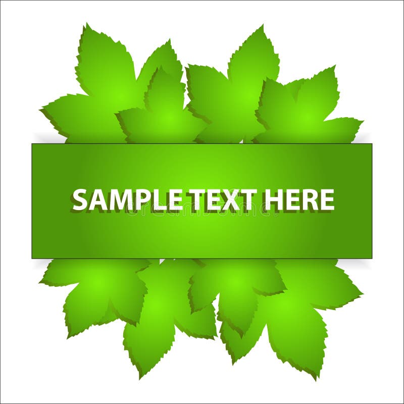 Vector leaf banner stock vector. Illustration of greeting - 29836553