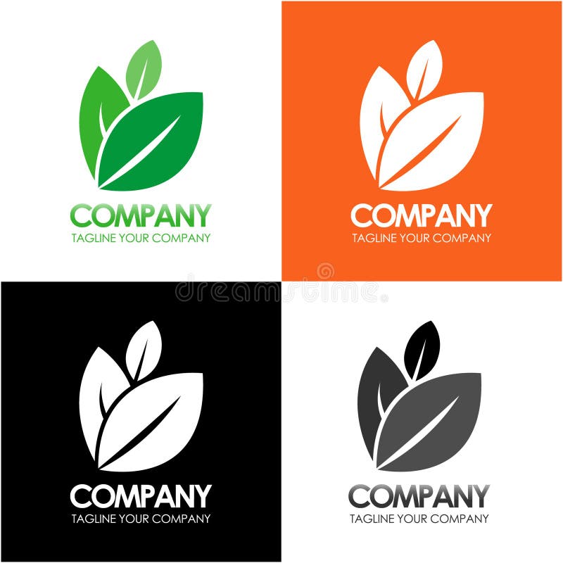 Vector Leaf Logo, Abstract Leaf Symbol Logo. Green Clean Eco Icon Tree ...