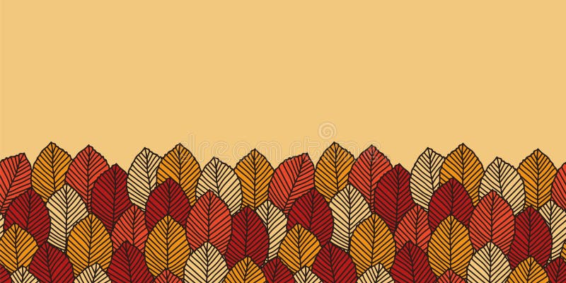 Vector Leaf Made into Repeat Border Stock Vector - Illustration of ...