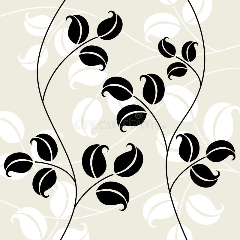 Vector leaf wallpaper stock vector. Illustration of leaf - 8533709